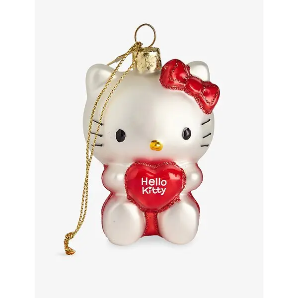 SELFRIDGES EDIT Hello Kitty Glass Christmas Decoration 9cm