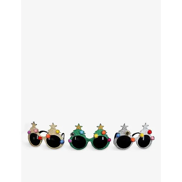 SELFRIDGES EDIT Glitter Christmas Sunglasses Pack Of Three