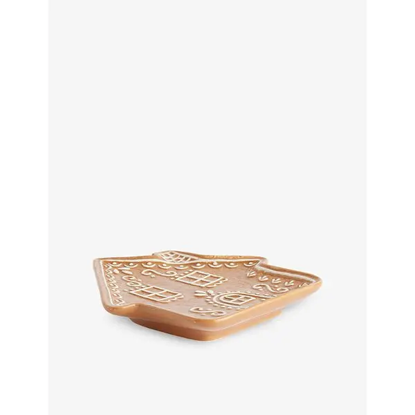 SELFRIDGES EDIT Gingerbread House Ceramic Christmas Plate Ornament