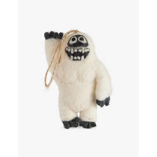 SELFRIDGES EDIT Ski Yeti Wool Christmas Decoration