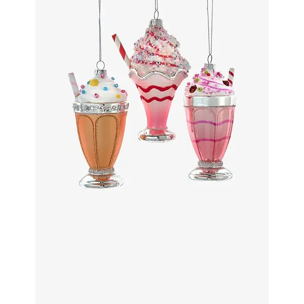 SELFRIDGES EDIT Ice Cream Float With Straw Christmas Decoration Assortment