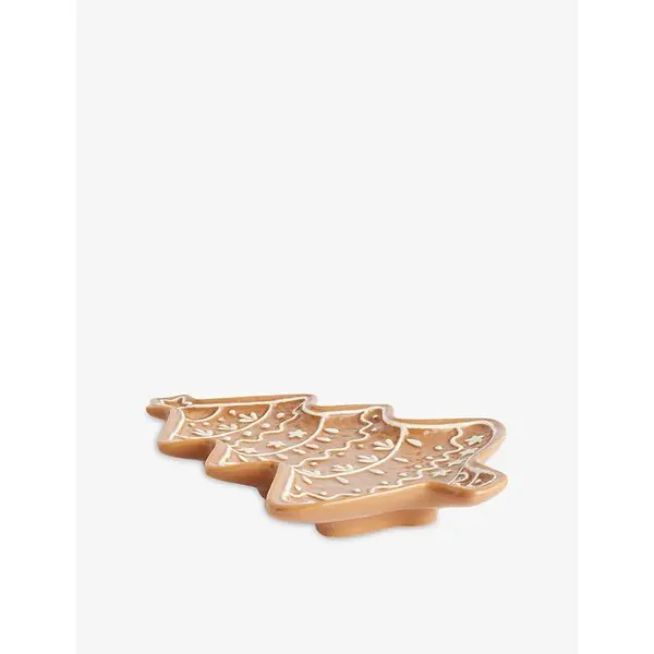SELFRIDGES EDIT Gingerbread Tree Ceramic Plate Christmas Ornament
