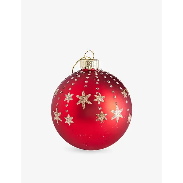 SELFRIDGES EDIT Starfall Glass Christmas Bauble