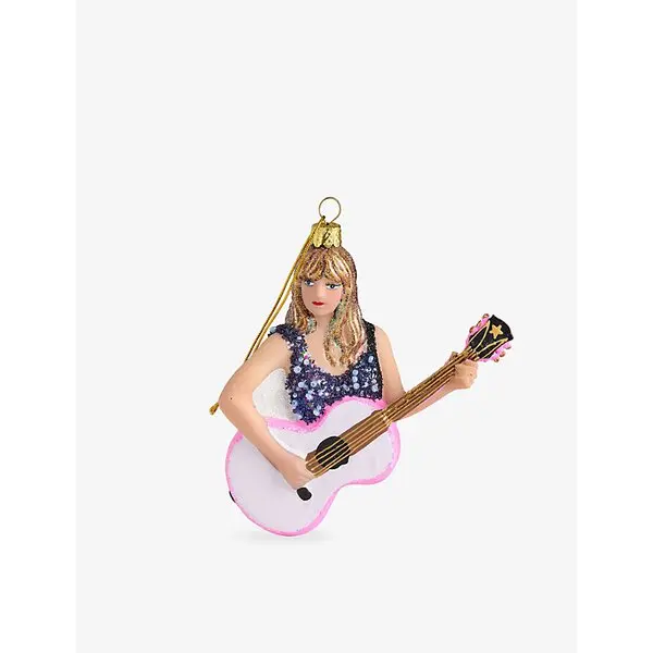 SELFRIDGES EDIT Taylor Swift With Guitar Glass Christmas Decoration