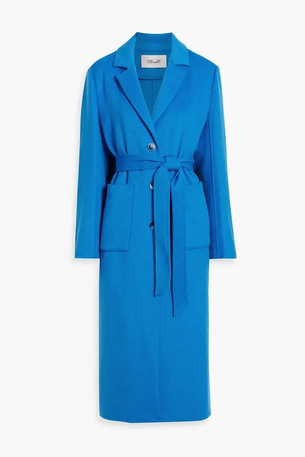 Diane Von Furstenberg Wool-felt Nene Coat - Azure