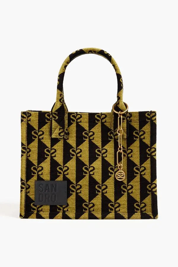 Sandro Velvet Jacquard Tote