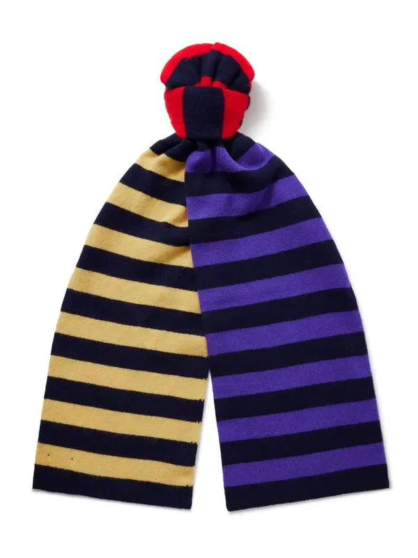 DRAKE'S Striped Wool Scarf