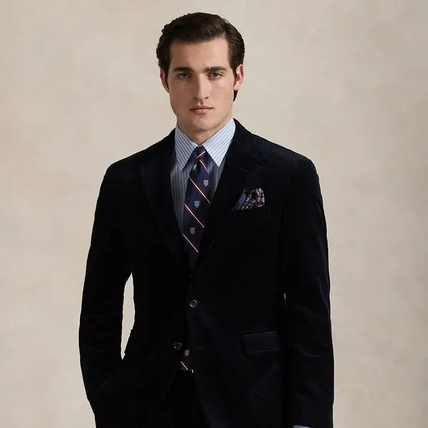 Ralph Lauren Polo Tailored Fit Corduroy Suit Jacket - Fall Navy