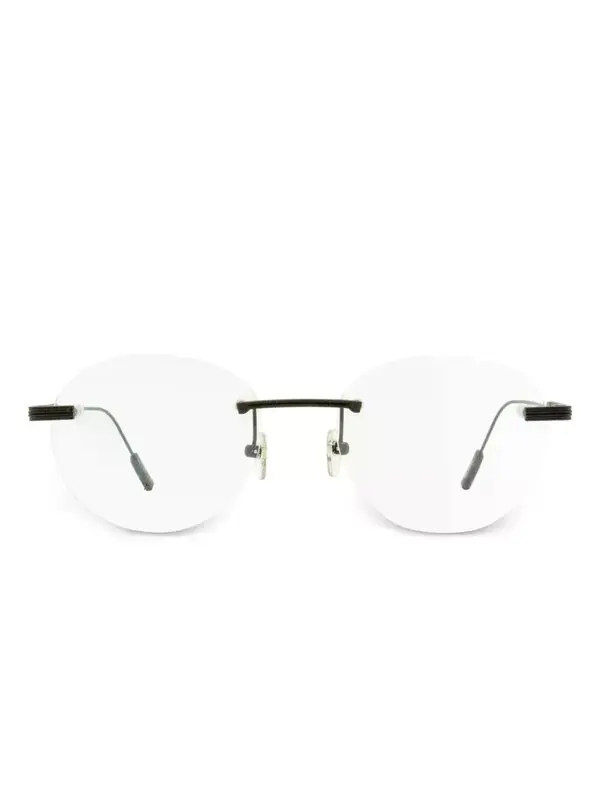 Zegna Rimless Oval Eyeglasses