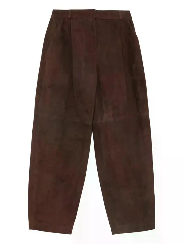 Co Collection Pleated Suede Trousers