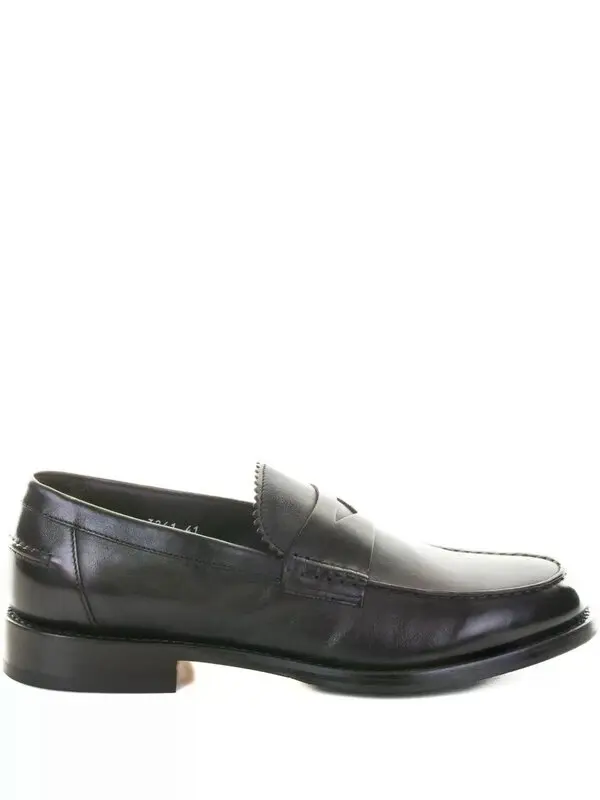 DOUCAL'S Penny Leather Loafers - Brown