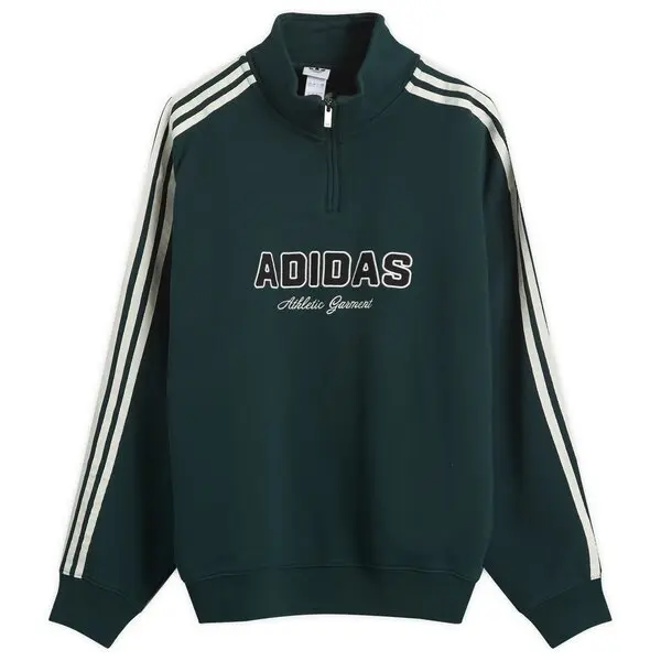 Adidas Quarter-zip French Terry Sweatshirt - Aurora Ivy