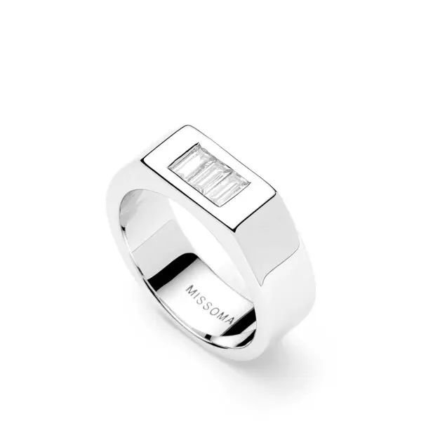 MISSOMA Lucy Williams Triple Stone Chunky Ring - Silver