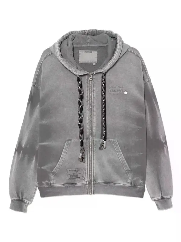 MUSIUM DIV. Logo-embroidered Zip-up Hoodie