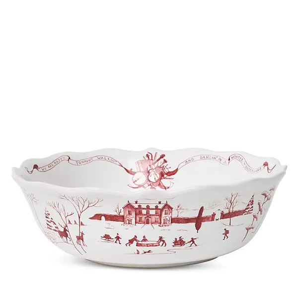 JULISKA Country Estate Winter Frolic 11 Serving Bowl - Ruby