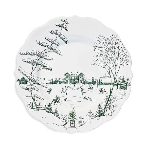 JULISKA Country Estate Winter Frolic Dinner Plate - Evergreen