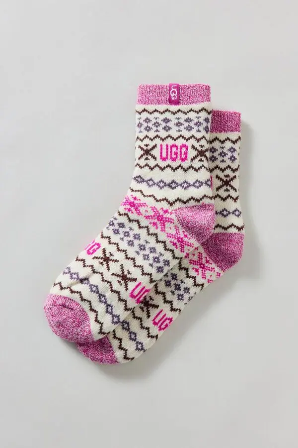 UGG Cressida Cozy Quarter Crew Socks - Cream