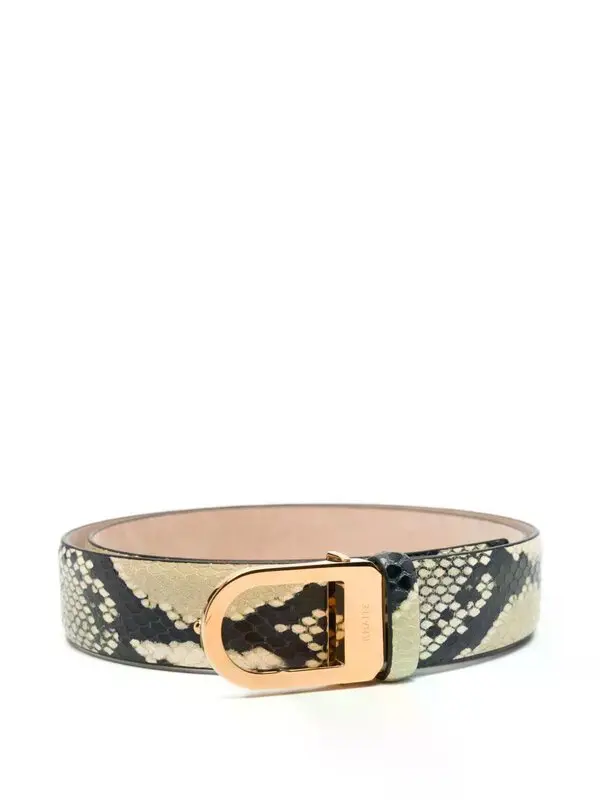 Khaite Snakeskin-effect Buckled Belt