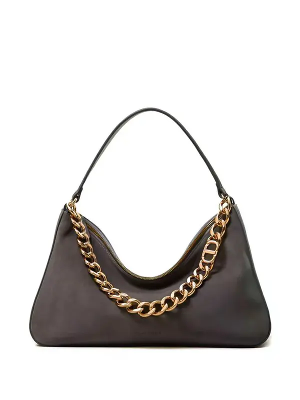 TWINSET Chain-embellished Suede Shoulder Bag