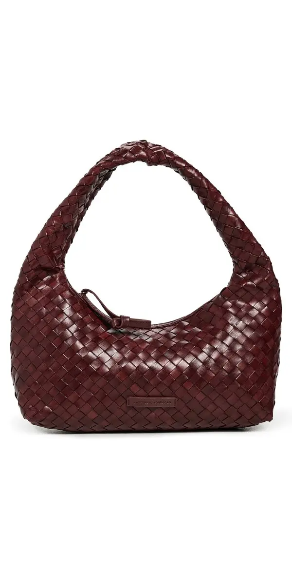 LOEFFLER RANDALL Mini Willow Woven Buffalo Bag - Maroon
