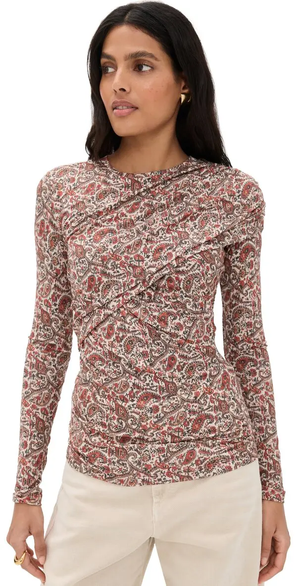 Isabel Marant Paisley Print Jersey Top