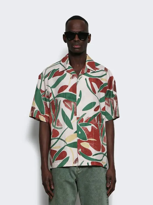 Jacquemus La Chemise Fonccio Print Abstract Vegetal Pi - Multi