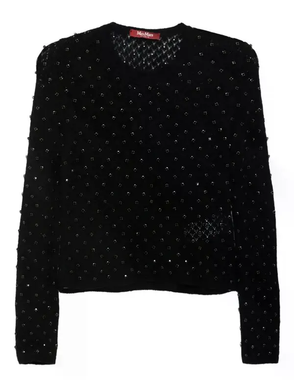 Max Mara Beaded Embellished Top