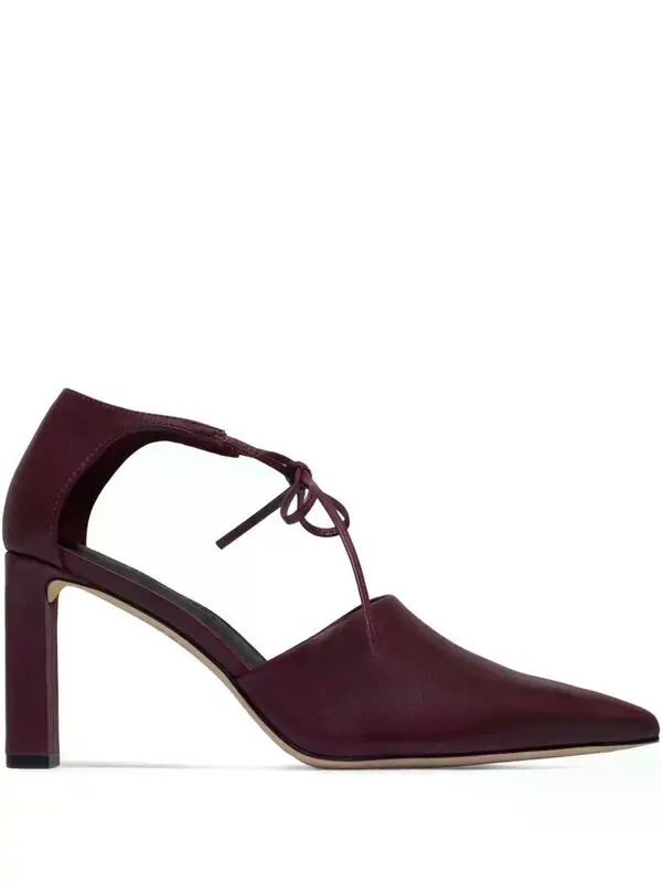 Bernardo 82mm Siena Lace-up Pumps - Purple