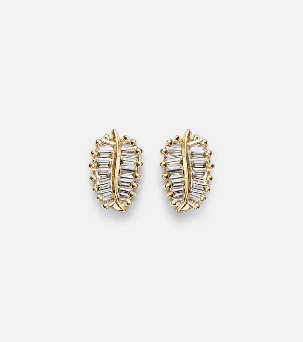 ANITA KO Small 18kt Yellow Earrings With Diamonds - Gold