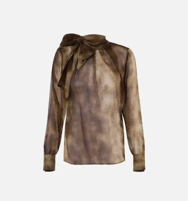 Elisabetta Franchi Python Print Blouse