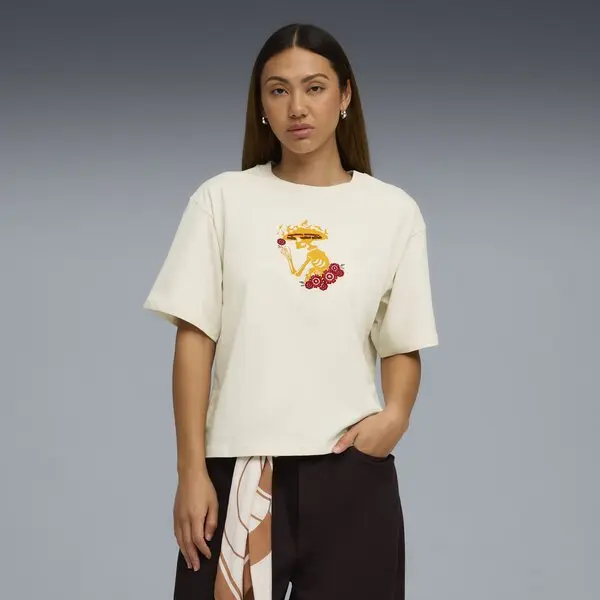 PUMA Dã­a De Muertos Relaxed T-shirt - White