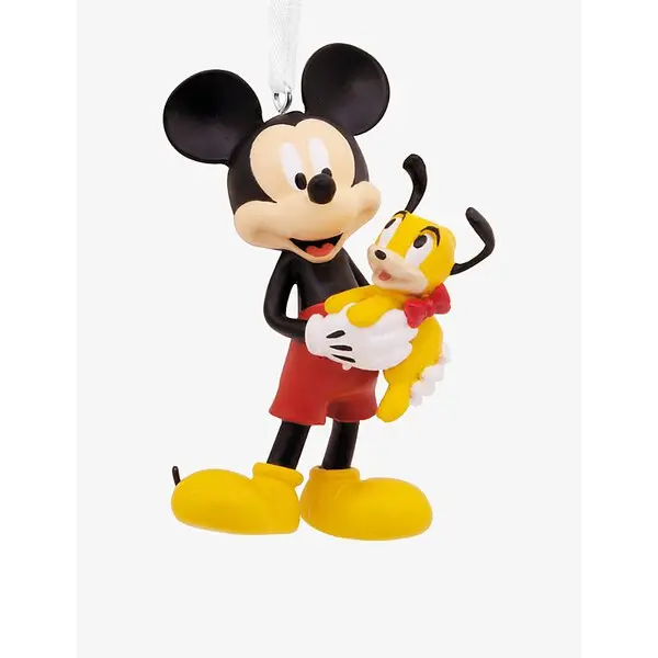 SELFRIDGES EDIT Mickey Holding Puppy Christmas Decoration
