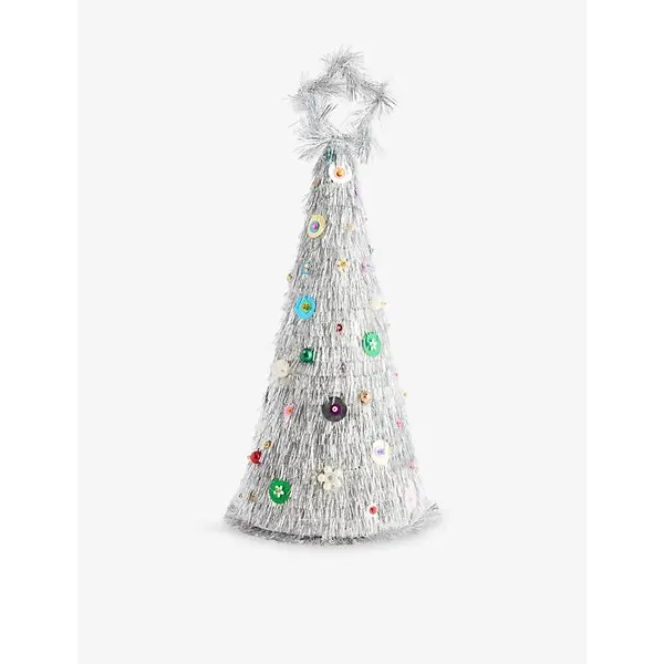 SELFRIDGES EDIT Beaded Tinsel Christmas Tree Ornament