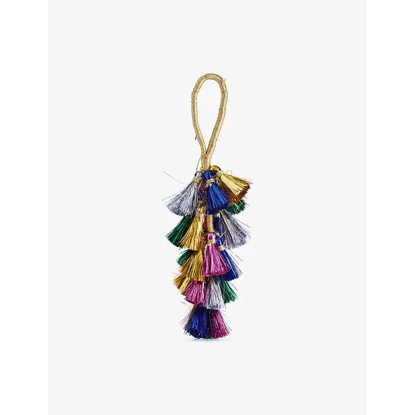 SELFRIDGES EDIT Mini Multi Tassels Foil Christmas Decoration
