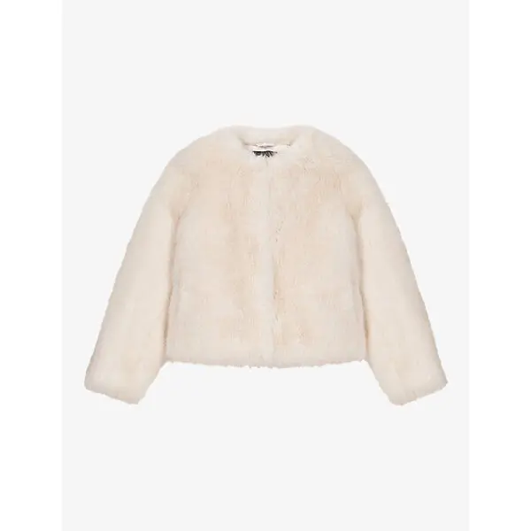 Maje Round-neck Faux-fur Jacket