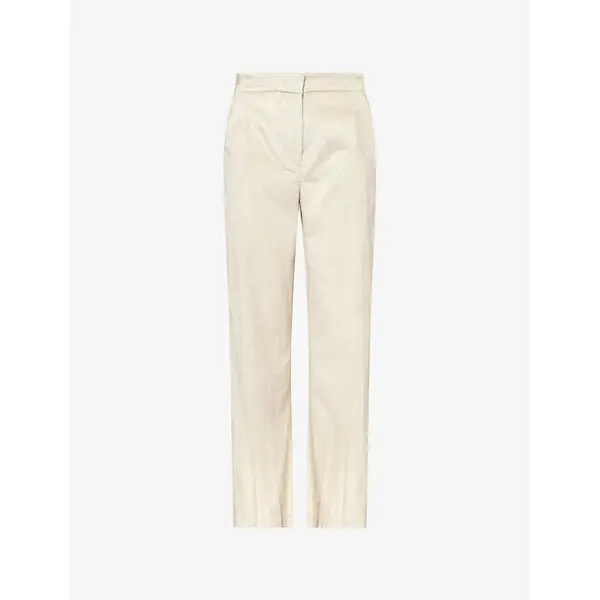 Veronica Beard Grigore Wide-leg Stretch-cotton Blend Trousers