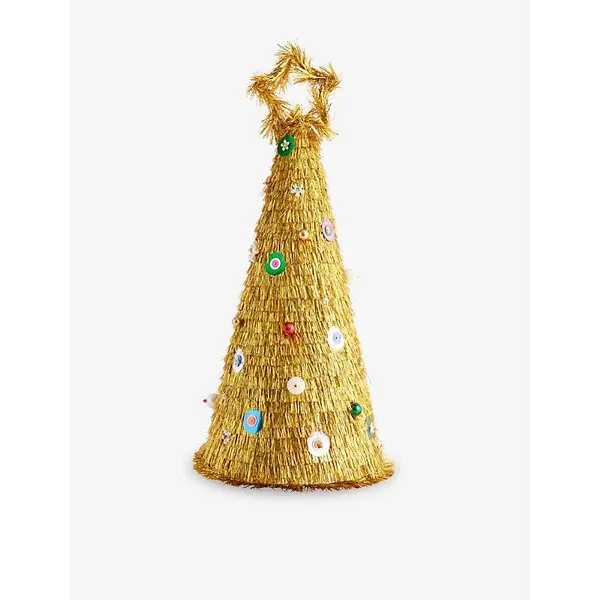SELFRIDGES EDIT Beaded Tinsel Christmas Tree Ornament