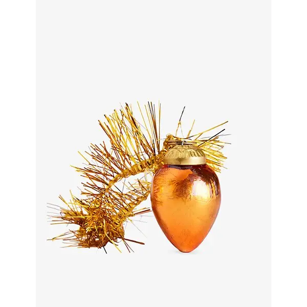 SELFRIDGES EDIT Drop Tinsel Loop Glass Christmas Bauble