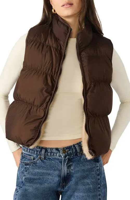 Steve Madden Brady Quilted & Faux Fur Vest