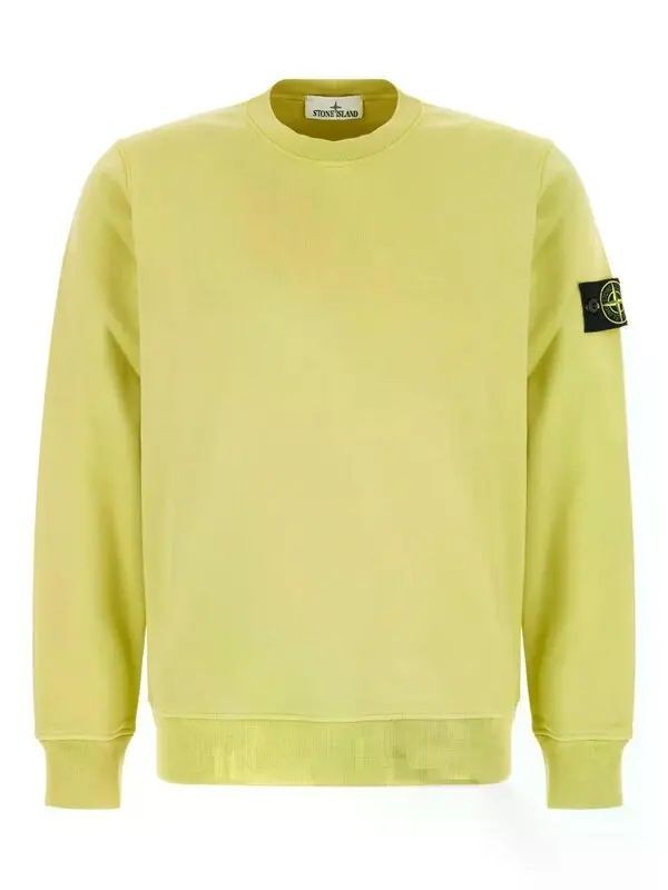 Stone Island Compass-patch Cotton Sweatshirt - Green