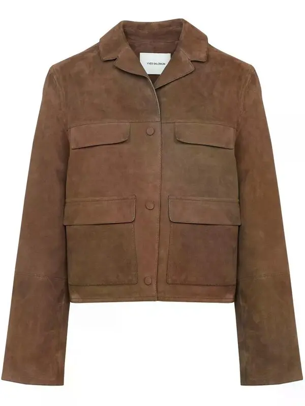 YVES SALOMON Leather Jacket - Brown