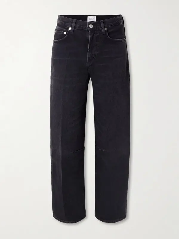Citizens Of Humanity Miro Mid-rise Barrel-leg Jeans - Black