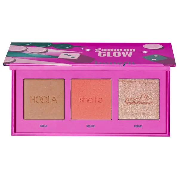 BENEFIT COSMETICS Mini Game On Glow Bronzer, Blush & Highlighter Palette