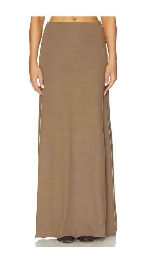 LESET Lauren Maxi Skirt - Walnut