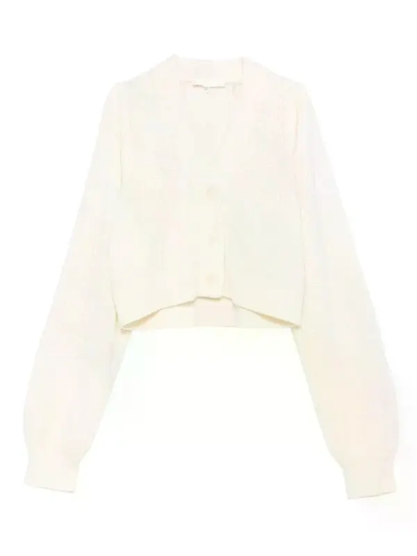 LoveShackFancy V-neck Ribbed Cardigan