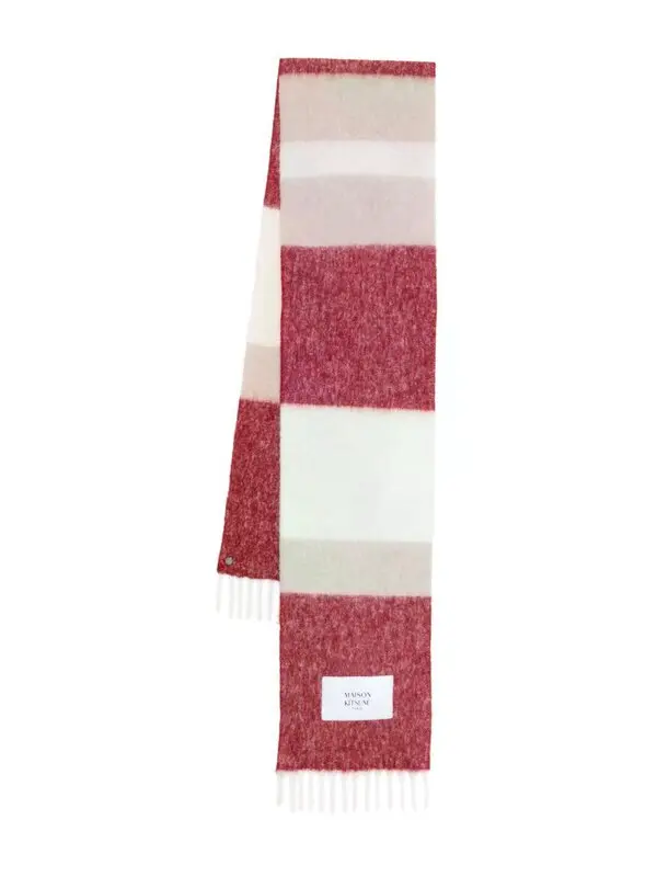 Maison Kitsuné Striped Scarf - Neutrals