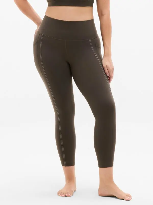 Athleta Salutation Stash High Rise Pop Stitch 7/8 Legging
