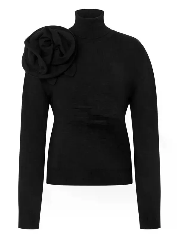 Moschino Flower Appliqué Turtleneck