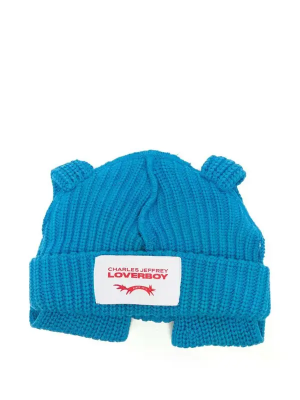CHARLES JEFFREY LOVERBOY Pop-up Ears Beanie - Blue