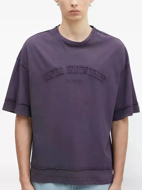 Alpha Industries Open Edge Embroidered T-shirt - Purple